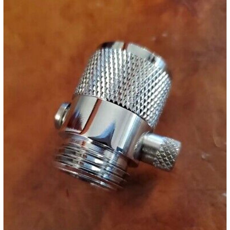 In Line Shower Head Shut off Valve 1-2" MIP Push Button Type Chrome ...