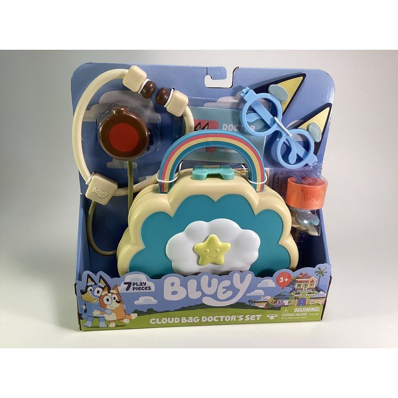 Bluey Cloud Bag Doctor's Set from Moose Toys 7 Play Pieces *NEW ...