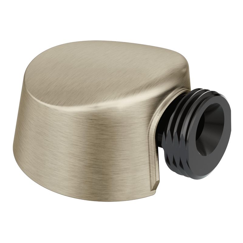 Moen Round Brushed Nickel Drop Ell, Handheld Shower Hose Wall Connector ...