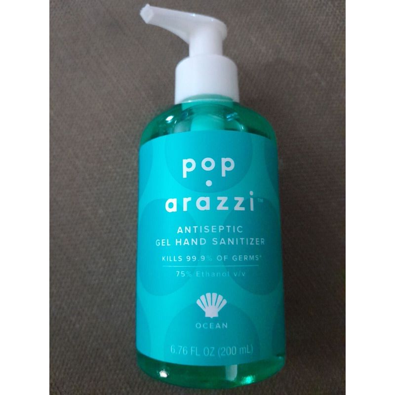 Pop•arazzi Antiseptic Gel Hand Sanitizer Kills 99.9% Germs. Ocean. 6.7 ...
