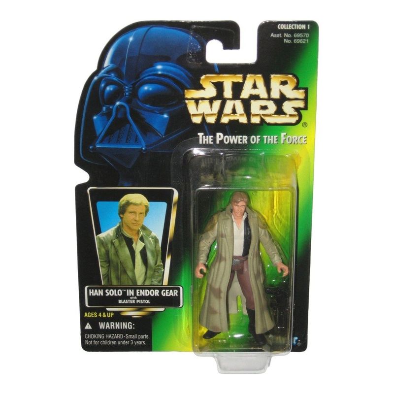 HAN SOLO IN ENDOR GEAR * WITH BLASTER PISTOL * Star Wars 1996 The Power ...