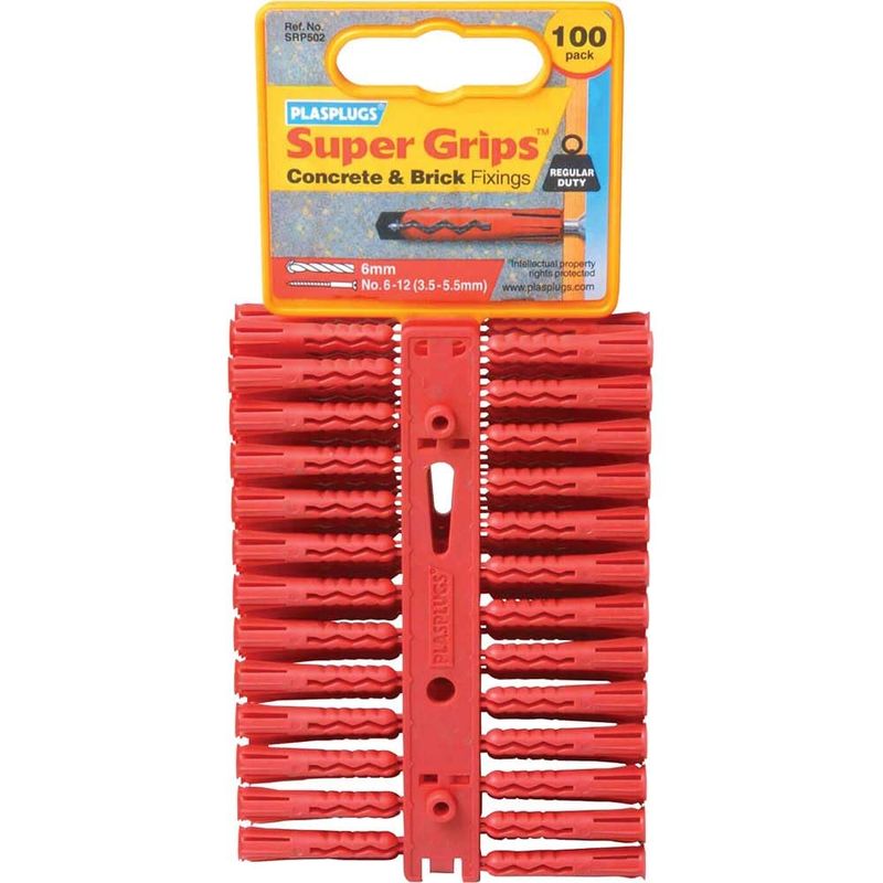 Plasplugs Super Grips Wall Plugs Red - Online Marketplace - EveryMarket