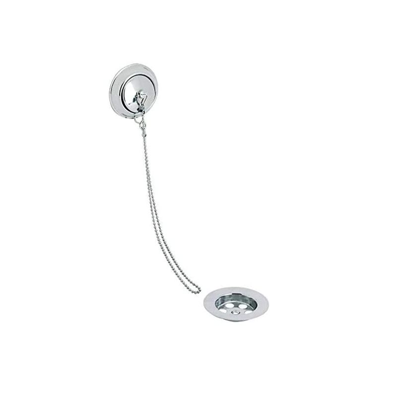 Chrome Bathroom Retainer Bath Waste Drain With Brass Plug & Overflow ...