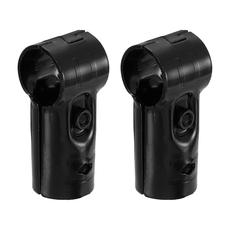 sourcing map 2 Pcs End Rail Clamps, 1-1/8" T-Shape Pipe Clamp Structural Pipe Connectors Corner ...