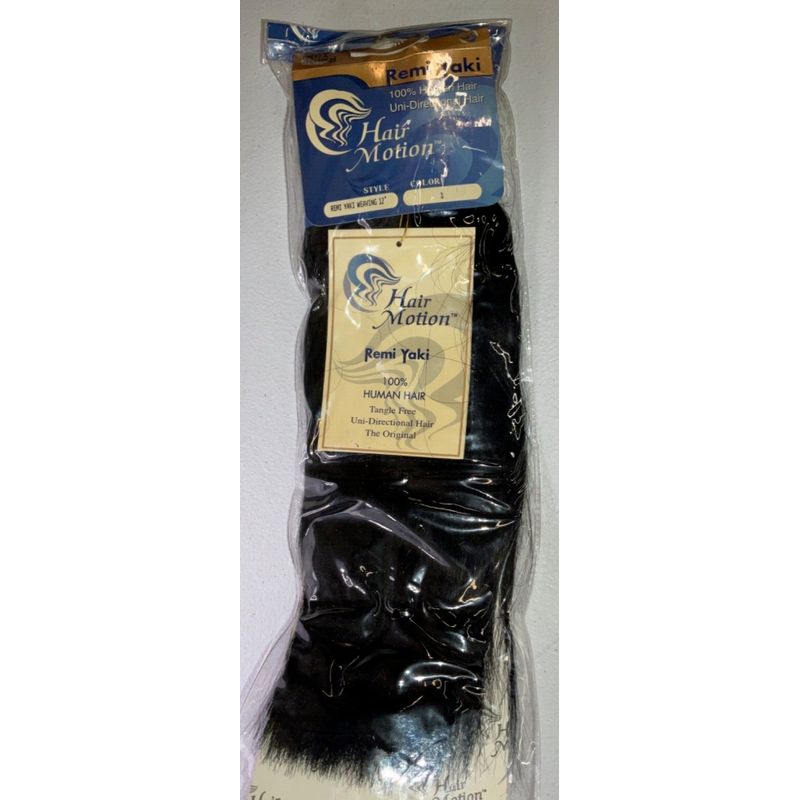 Remi Yaki Hair Motion 100% Human Hair Remi Yaki Weaving/Color 1/(12 ...