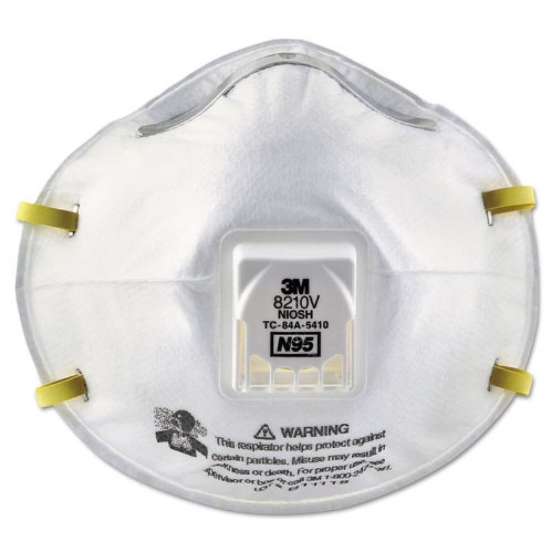 3M 8210V N95 Cool Flow Valve Particulate Respirator - Standard Size (10 ...