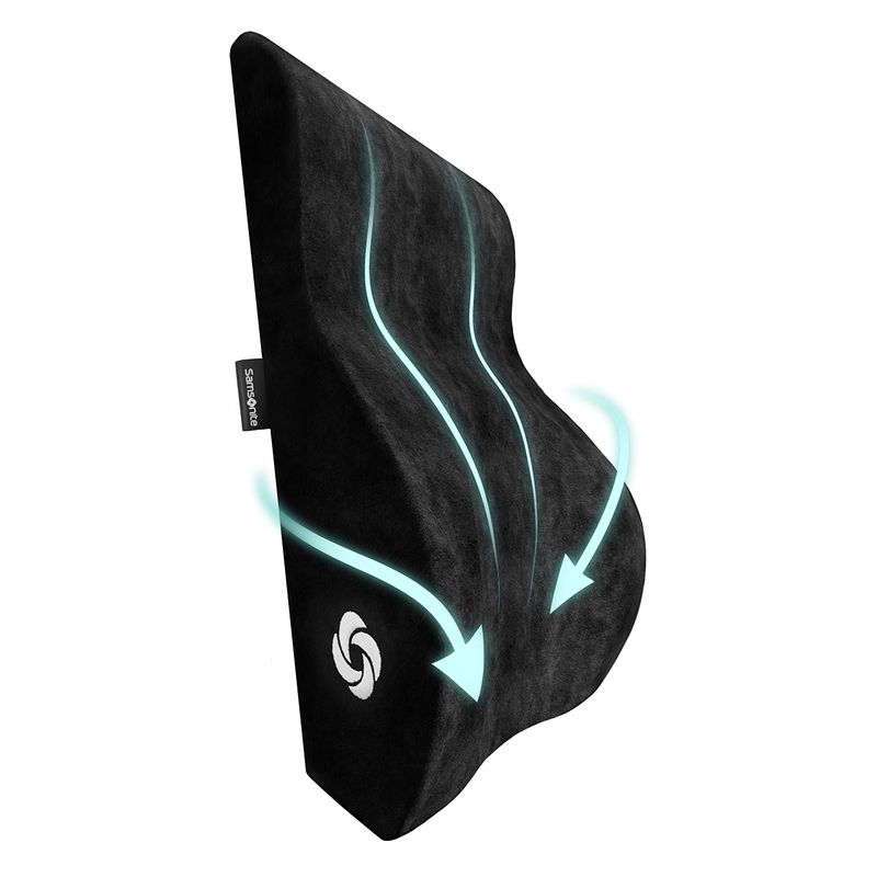 SAMSONITE, [Mid-Low] Back Support Lumbar Pillow for Office Chair or Car ...