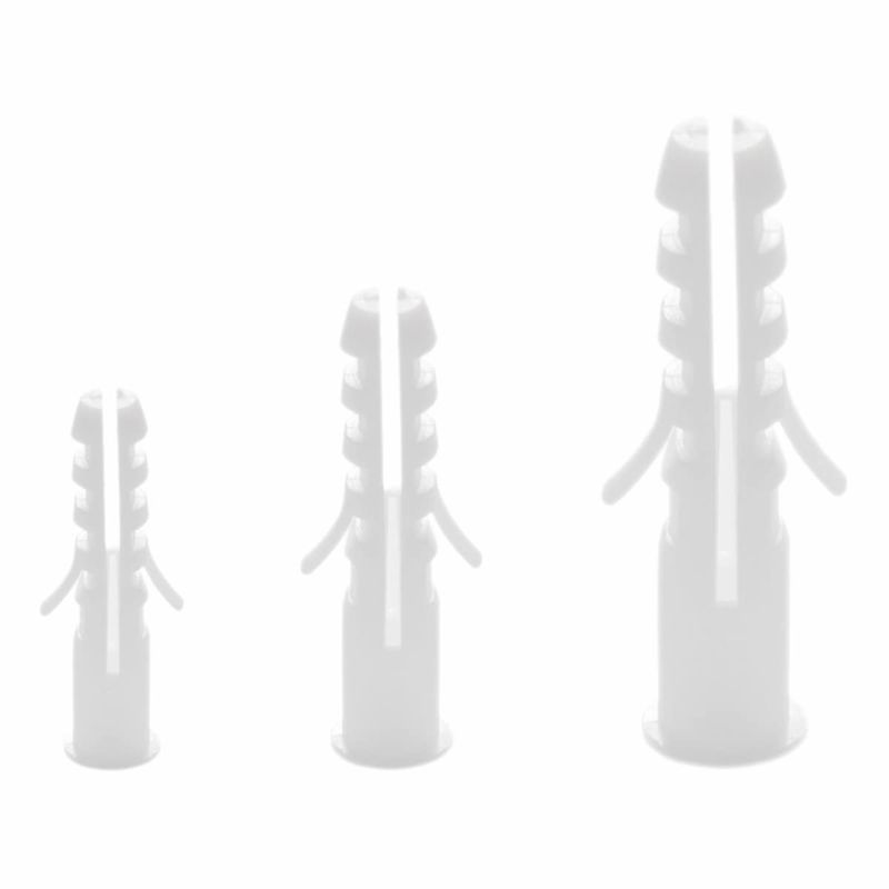 300 PCS White Wall Plugs, Expansion Nail Plugs, Plastic Screw Plugs ...