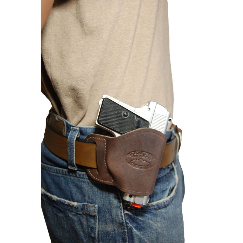 New Barsony Brown Leather OWB Yaqui Style Holster for Kel-Tec .32 P3AT ...