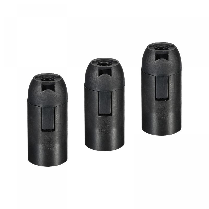 sourcing map Threaded Light Socket Base 250V E14 56x26mm Screw-in Bulb ...