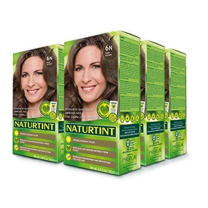 Naturtint Permanent Hair Color 6N Dark Blonde (Pack of 6), Ammonia Free, Vegan, Cruelty Free, up ...