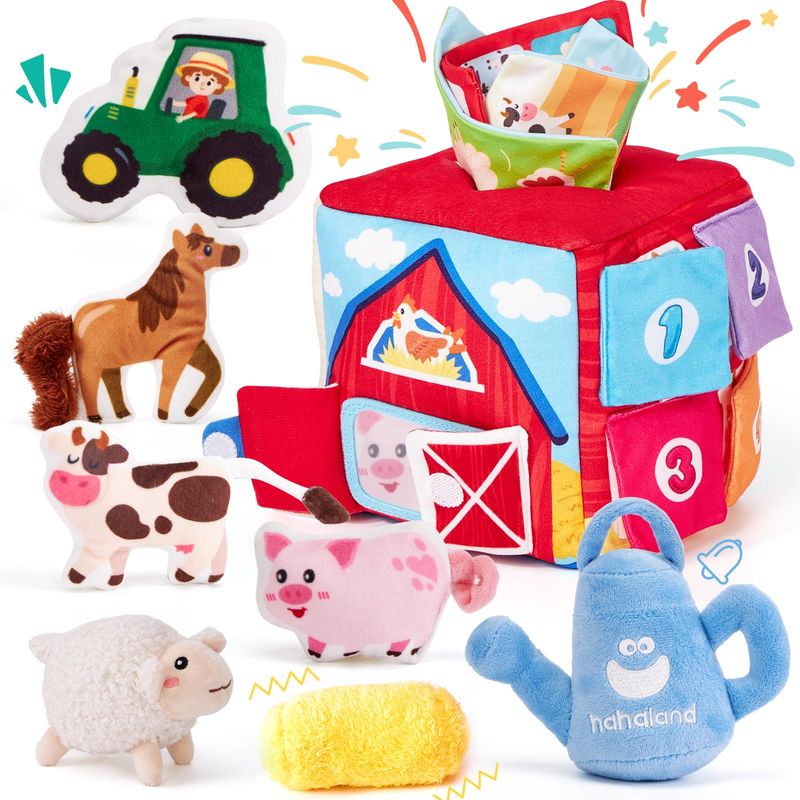 hahaland Surprise Tissue Box – Baby Toys 6-12 Months, Montessori ...
