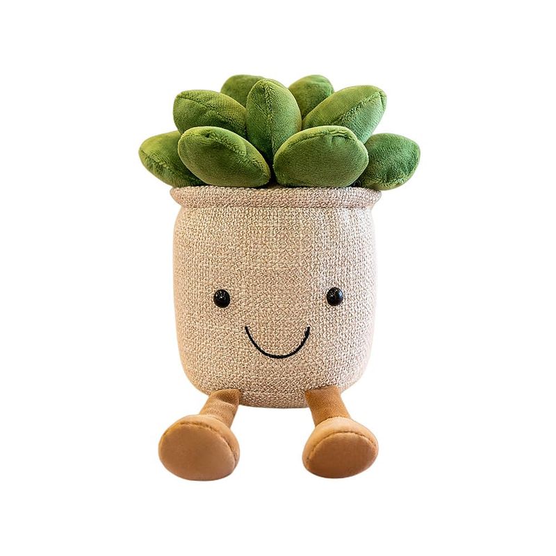 XZJMY 1Pack Succulents Plush Toy,Potted Plant Stuffed Plush Pillow ...