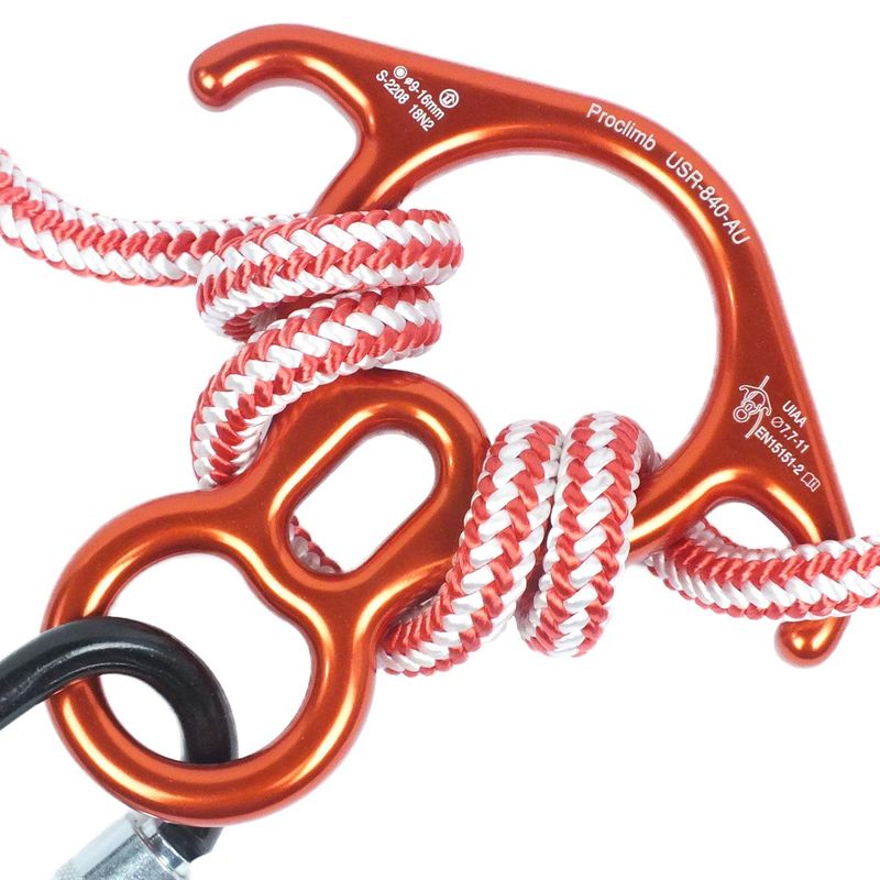 ProClimb 40 kN Rescue Figure 8 Descender - Stainless Steel Belay Device ...