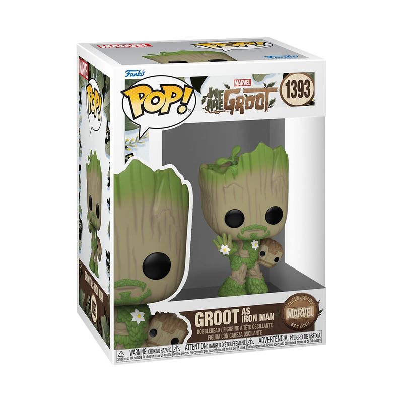 Funko Pop! Marvel: 85th Anniversary - We are Groot, Groot as Iron Man ...