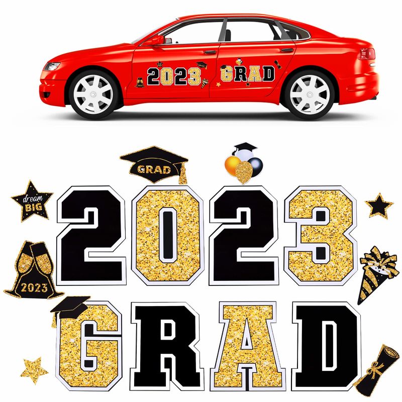 16PCS Graduation Car Magnets, Graduation Car Stickers Graduation Car ...