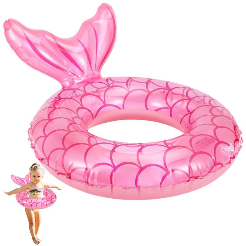 Pukitt Swimming Ring Kids,Durable Inflatable Pool Floats,Mermaid Anime ...