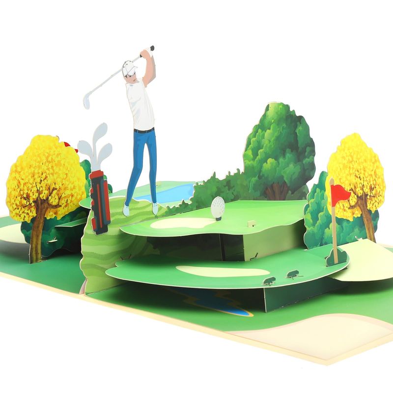 HENGBIRD Golf Greeting Card, Pop Up Golf Card Retirement, Pop Up Card ...