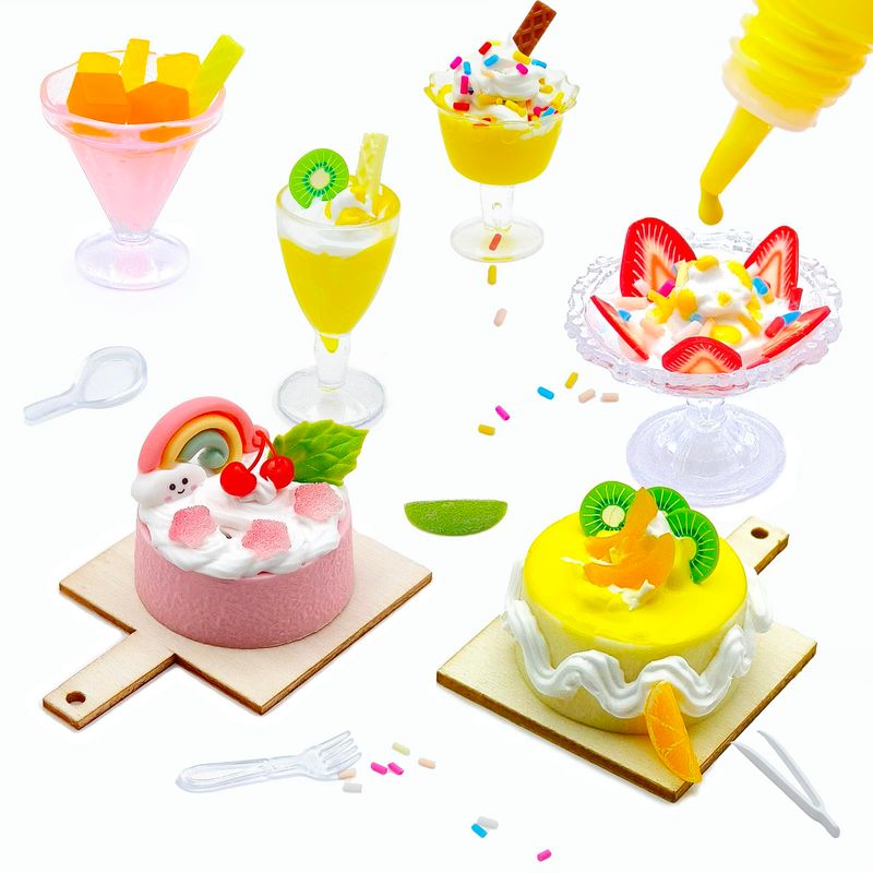 DIY Mini Food Play Toy Making Material Kit Simulation Cream Food Play ...