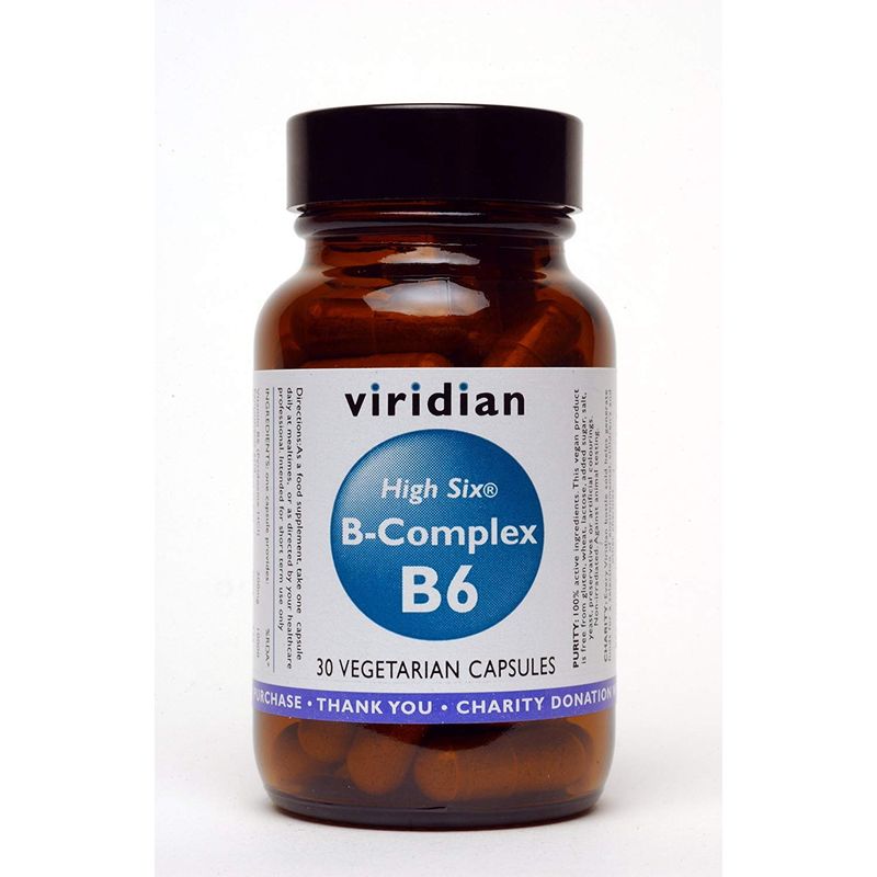 Viridian -HIGH SIX® Vitamin B6 with B-Complex: 30 Vegetarian Capsules ...