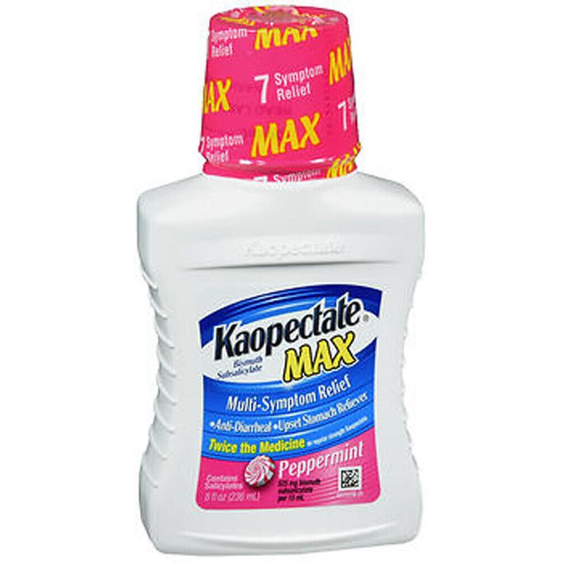 Kaopectate Max Anti-Diarrheal Upset Stomach Reliever Liquid Peppermint ...