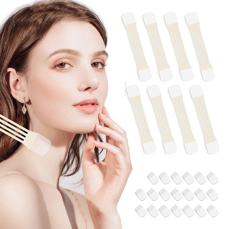 ZZBUY 48 Pack Neck Lfiting Tape Strips Invisible High Elastic Instant ...