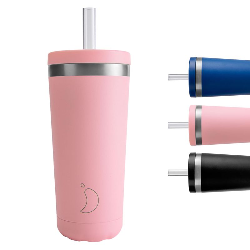 Chilly's Original Coffee Cup with Straw Lid - Thermal Travel Mug ...