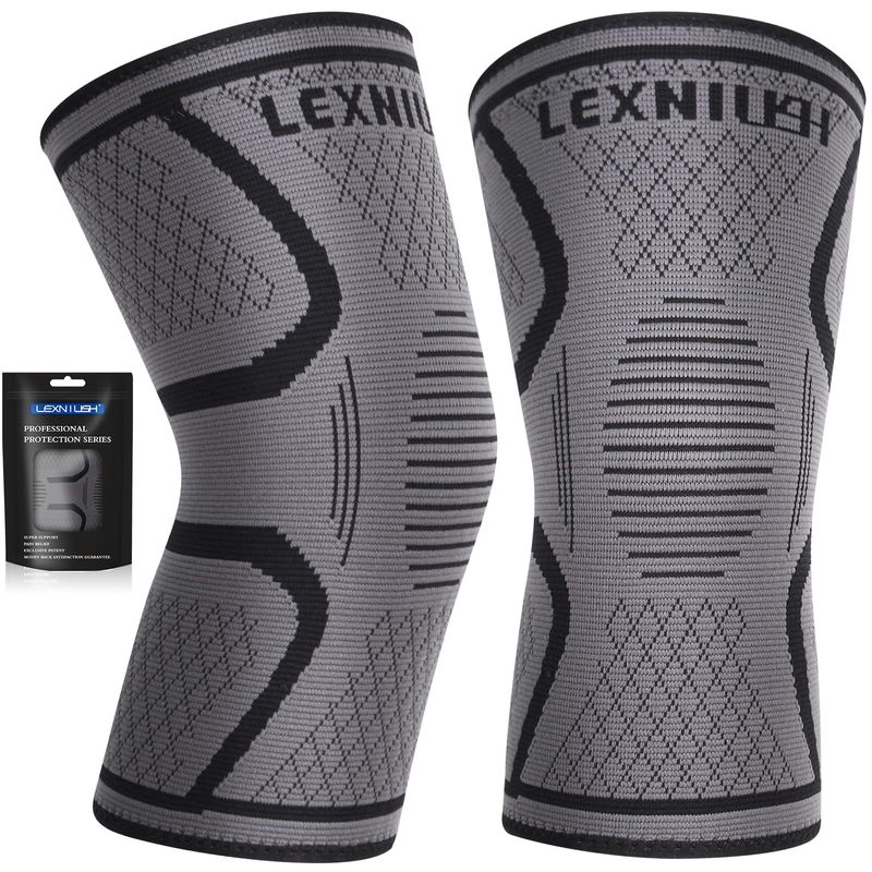 Lexniush Knee Support for Men/Women 2 Pack, Medical Grade Knee ...