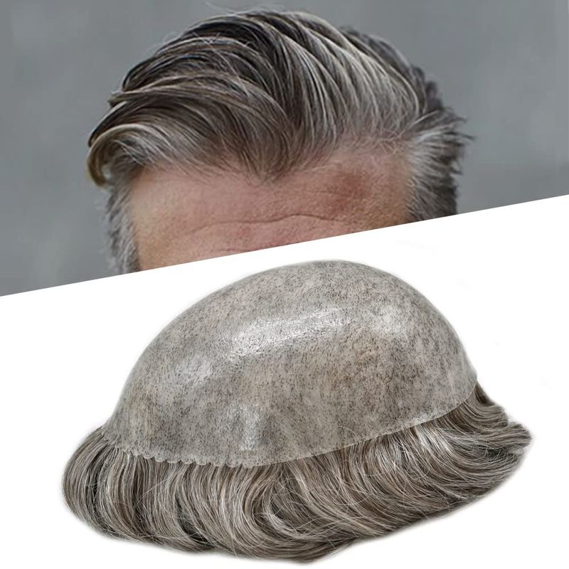 Mens Toupee Human Hair 64 Colors Transparent Poly Skin Hair Pieces For ...