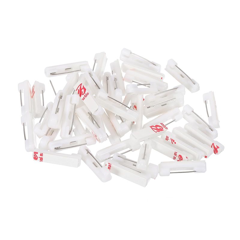 PATIKIL 50Pcs Safety Pins, 22mm Self Adhesive Safety Pins Bar Badge ...