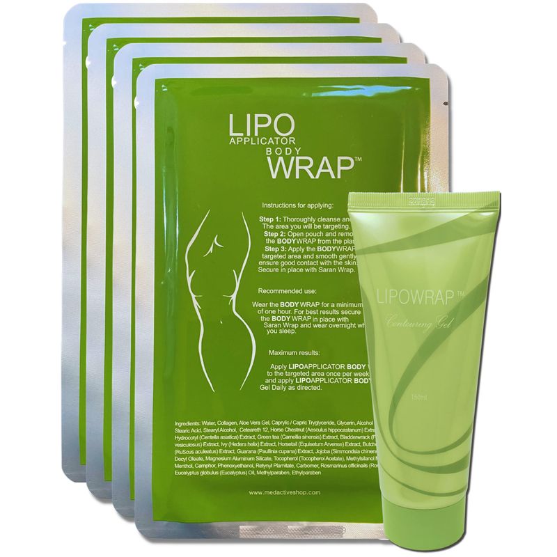 Lipo Applicator Tummy Body Wrap with Guarana, Green Tea, Seaweed Wraps ...