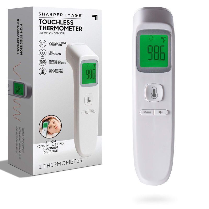 SHARPER IMAGE Digital Touchless Smart Forehead Thermometer, High ...