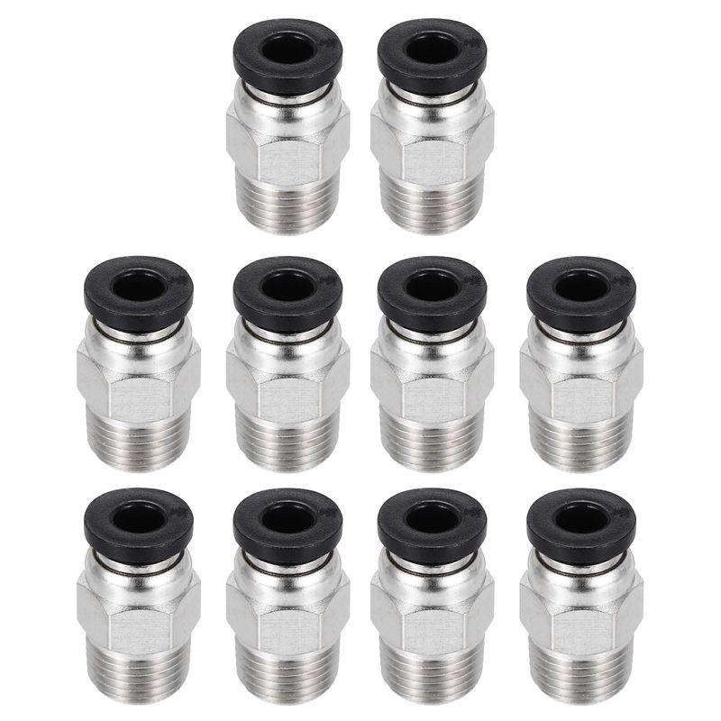 sourcing map 10 Pcs Pneumatic Fitting, PC4-M10 Push to Connect ...