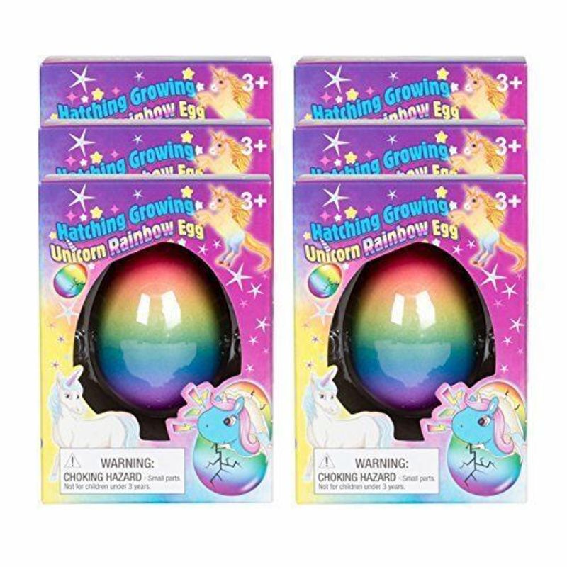 6PC Surprise Growing Unicorn Hatching Rainbow Egg Kids Toys Novelty Asst Colors - Online ...