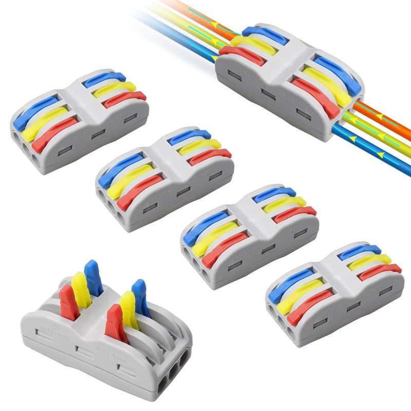 16pcs Lever Nut Wire Connectors, Conductor Compact Wire Connectors 6 ...