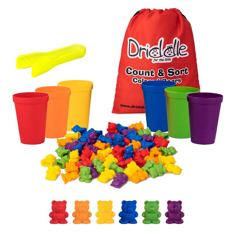 Colorful Counting Bears with Matching Cups - 60 Bears - Sort, Count ...