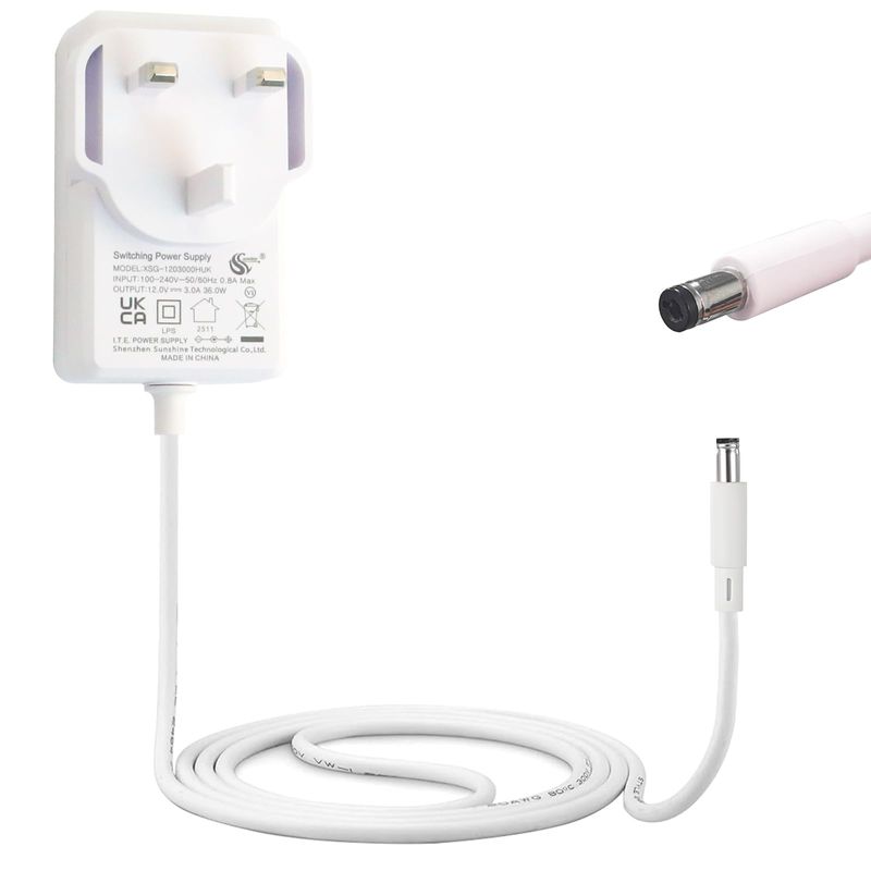Wirafix 12V 3A Power Supply Adapter, AC/DC Adapter 100-240V 50/60Hz ...