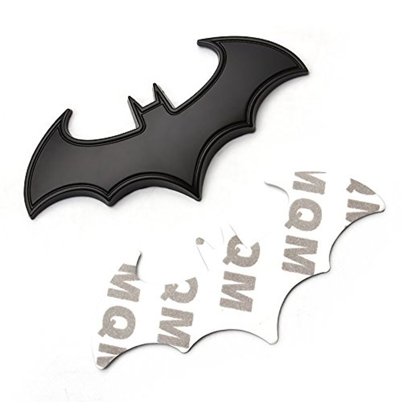 SKS Distribution® 3D Black Stainless Steel Bat Batman Car Emblem Decal ...