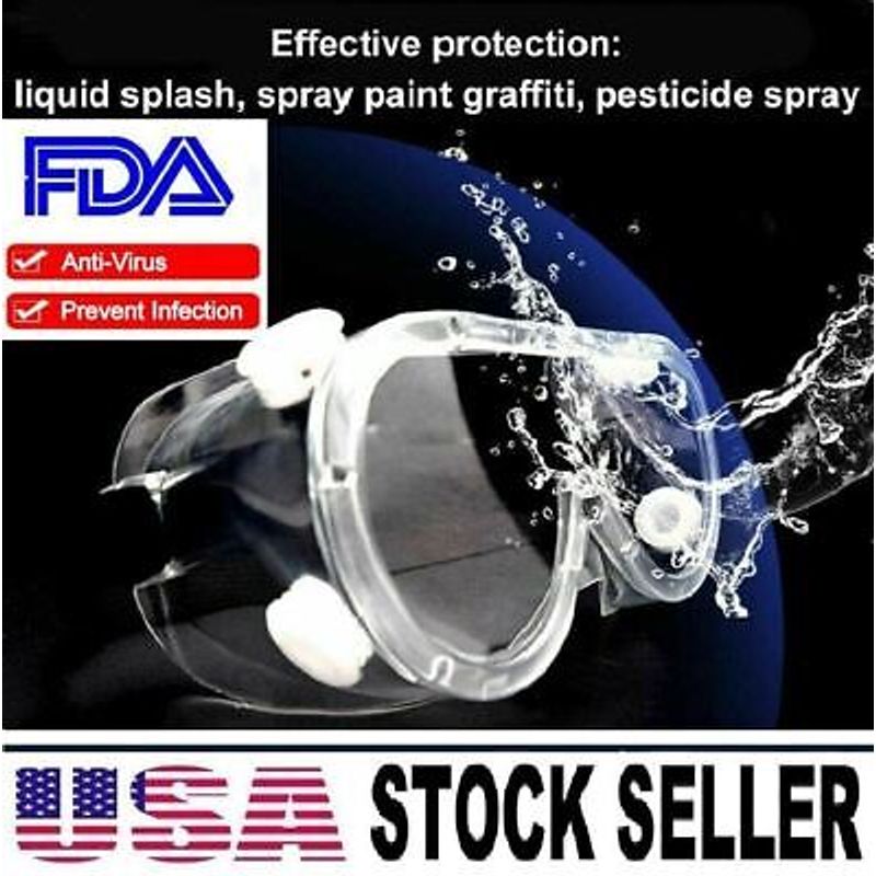 New Hazmat Medical Goggles Safety Health With 4 Vented Valve Protection ...