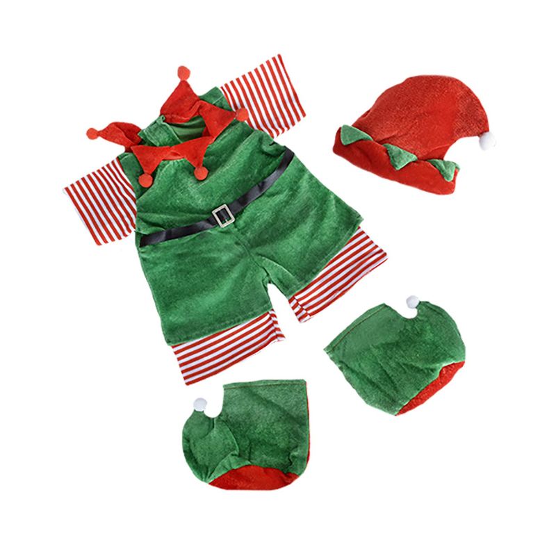 Christmas Elf Teddy Bear Clothes Outfit Fits Most 14"-18" Build-a-Bear ...