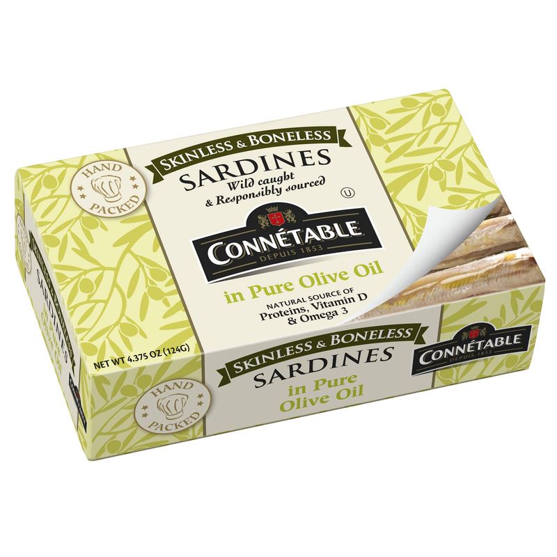 Sardines | Connetable | Sardines in Pure Olive Oil | Skinless Boneless ...