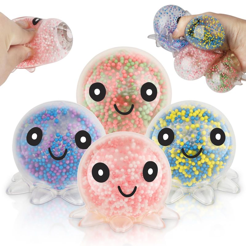 Squishy Squeeze Octopus Fidget toys,Fidget Stress Balls,Sensory Stress ...