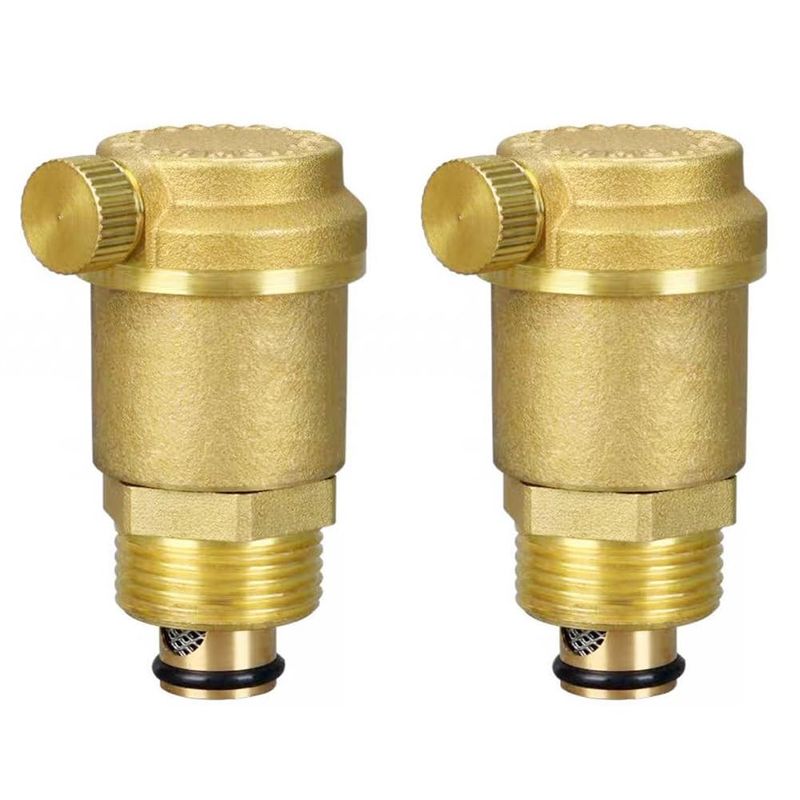 Pack of 2 Automatic Bleed Valves 3/4 Inch, DN20 3/4 Inch Male Brass ...