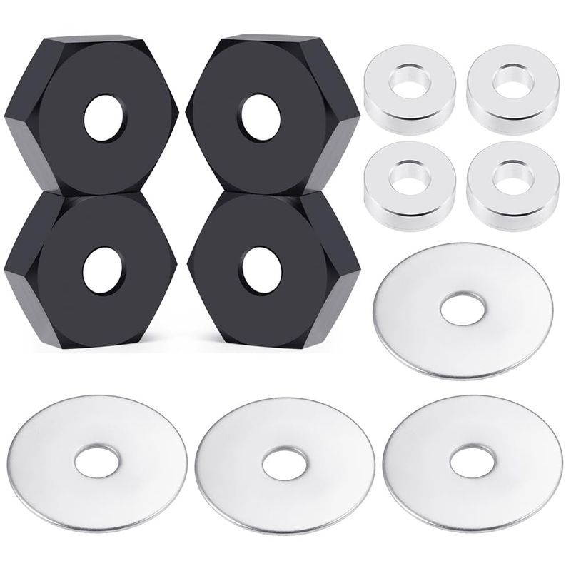 MORLORDY 4Pcs 14mm to 17mm CNC Wheel Hex Hub Adapter for 1/8 Typhon ...