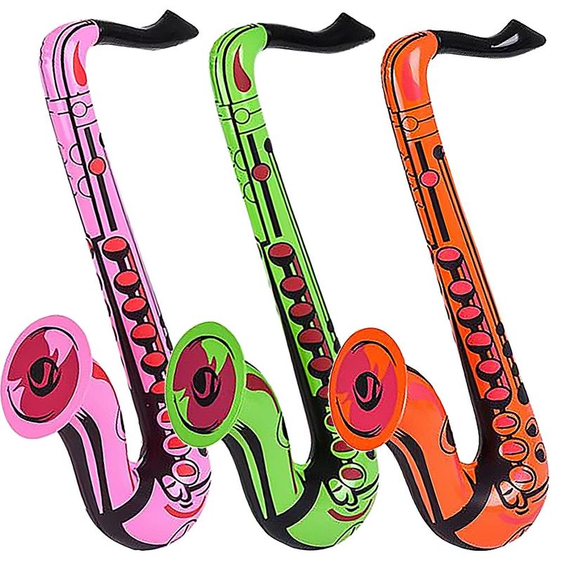 ArtCreativity Saxophone Inflates, Set of 3, Inflatable Saxophone Toys ...