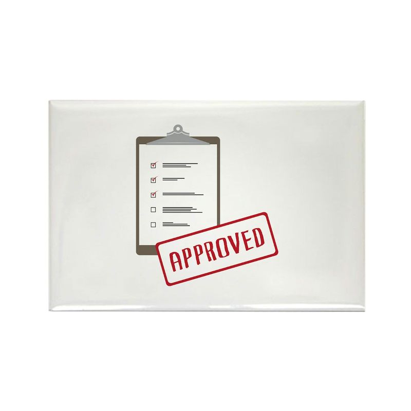 CafePress Checklist Approved Magnets Rectangle Magnet, 3"x2 ...