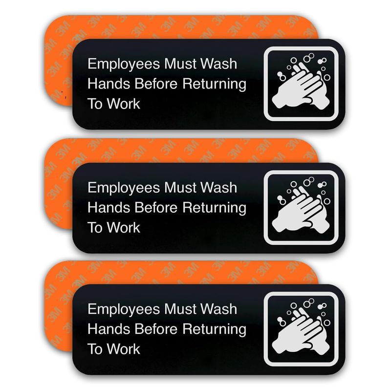 ADASigns Employees Must Wash Hands Before Returning to Work Sign ...