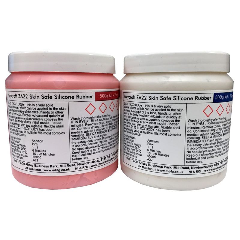 Polycraft ZA22 Thixo Body RTV Skin Safe Addition Cure Mould Making Silicone Rubber - 500g Kit ...
