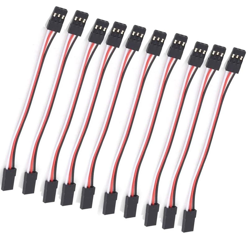 Boladge 10pcs 10CM RC RC Servo Cable Extension Cord Wire 3 Pin Male ...