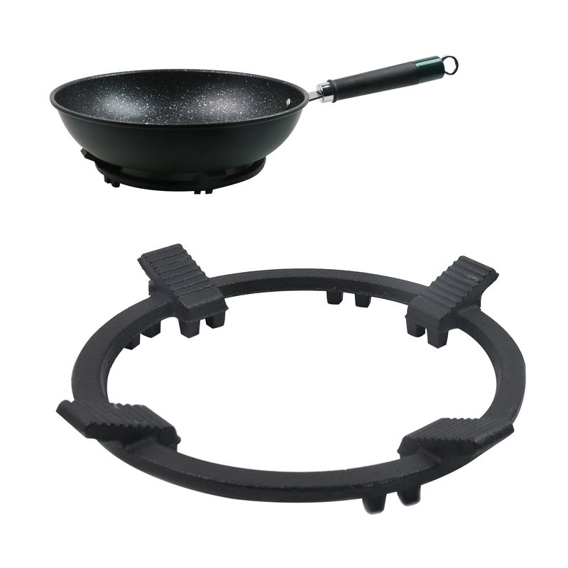 Crapyt Wok Ring for Gas Stove Gas Stove Rack Stand Cast Iron Wok Ring ...